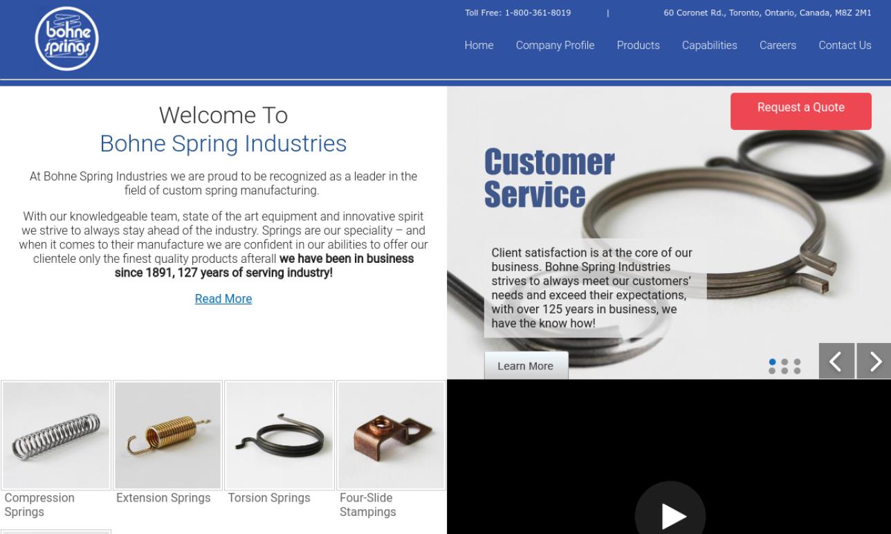 Bohne Spring Industries Limited | Spring Manufacturer