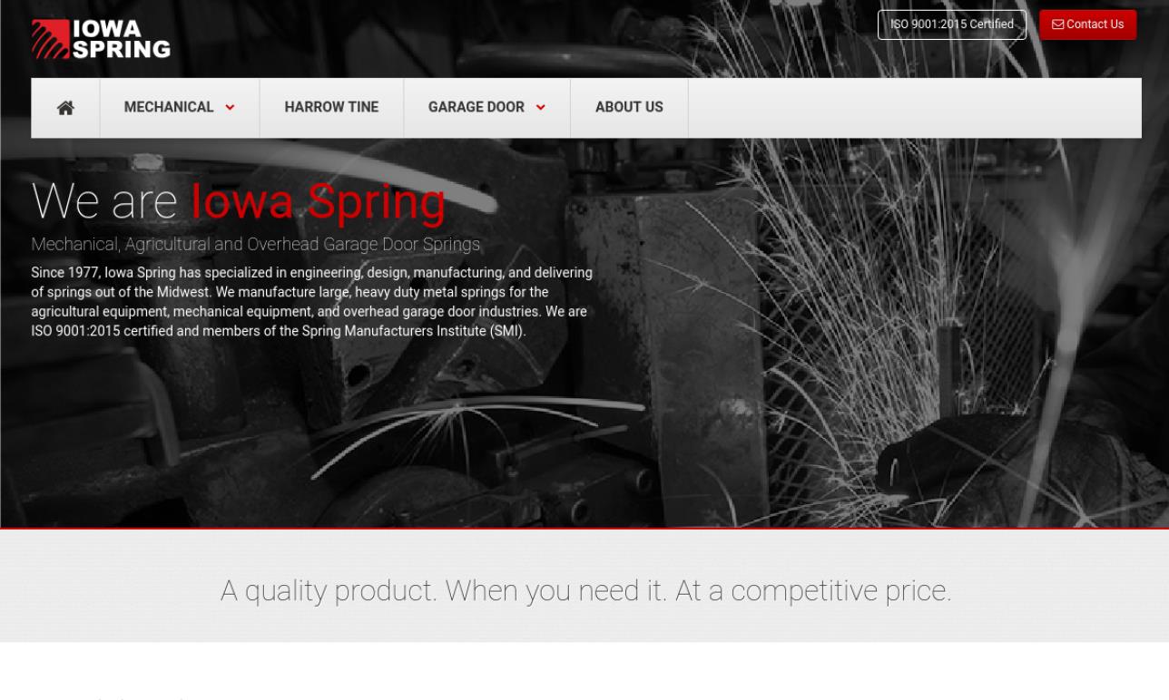 Iowa Spring Manufacturing, Inc. | Spring Manufacturers