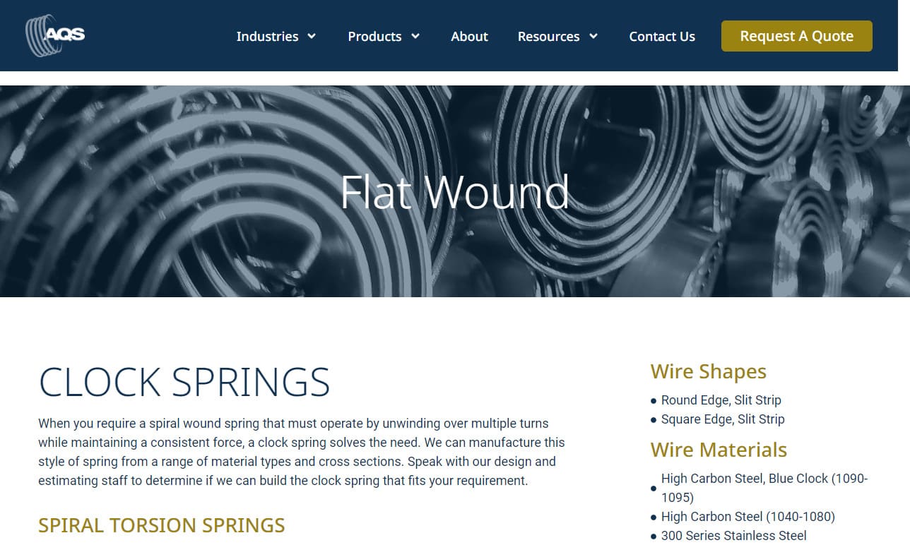 Clock Spring Manufacturers | Clock Spring Suppliers