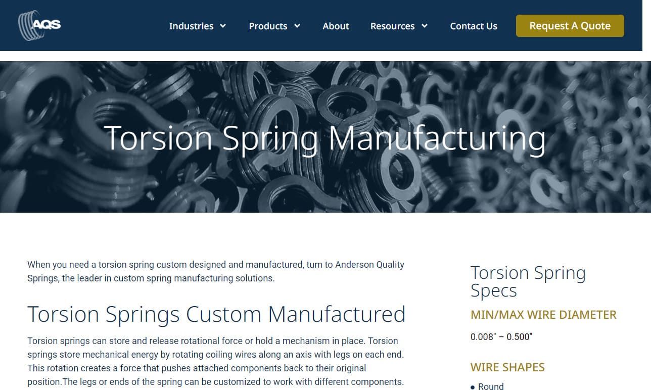 Torsion Spring Manufacturers | Torsion Spring Suppliers